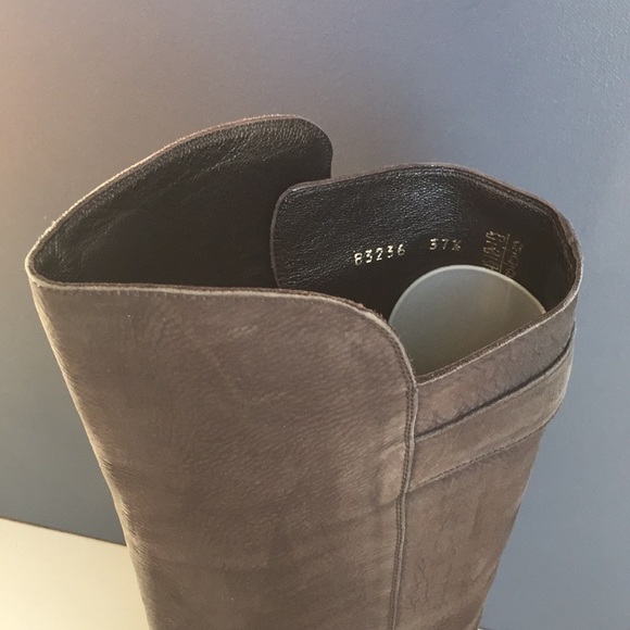 Fendi | Shoes | Fendi Navyblack Pebbled Leather Riding Boots | Poshmark